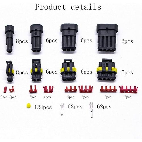 352 pièces connecteur étanche connecteur électrique étanche prise male et femelle, connecteur de ...