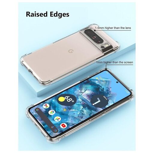 Coque pour Google Pixel 8 Pro - TPU Antichoc Transparente + 2 Verres ...