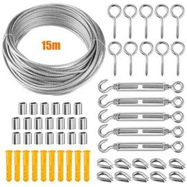 304 Fil Inox,Cable en Acier Inoxydable Kit,Kit Cable Métallique,2mm ...