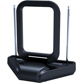 D2 Antenne Tv Intérieure Uhf-Avec Filtre 5G-Compatible Uhd/4K Et Dvb-T/Dvb-T2-Portée 15 Km-Noire ...