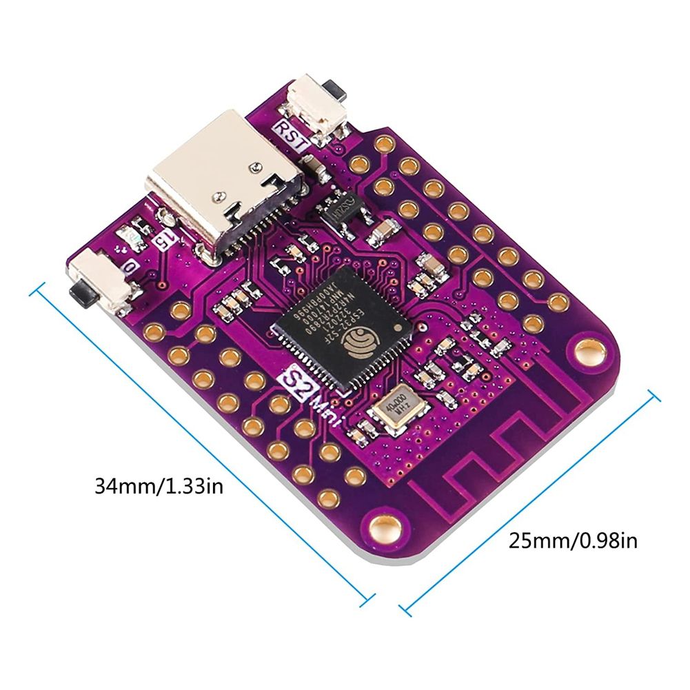 4 Pi¿¿Ces ESP32 S2 Mini V1.0.0 WiFi IOT Board Bas¿¿ sur ESP32-S2FN4R2 ESP32-S2 4 Mo Flash 2 Mo ...
