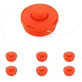 W-B Lot de 6 T ºte D broussailleuse Universelle, T ºte D broussailleuse, Rouge Plastique Nylon ...