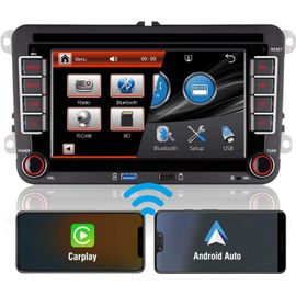 Autoradio 2 Din Pour Vw Golf 5 Golf 6 Polo Passat Touran Eos T5 Caddy Avec Ecran Carplay San Fil ...