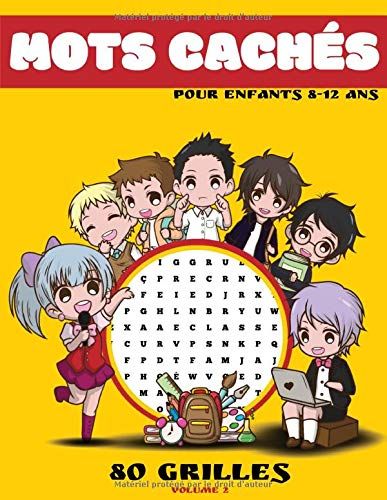 Mots cachés pour enfants 8-12 ans - 80 Grilles - VOLUME 2: Mots mêlés ...