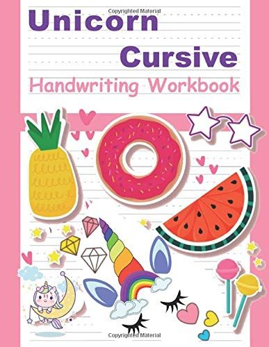 Unicorn Cursive Handwriting Workbook: (how to improve handwriting ...