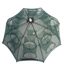 Filet de pêche-16 trous piège à crabe de crevettes en nylon pliable ...