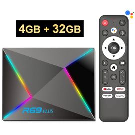 R69 Plus boîtier TV à commande vocale Ultra HD 8K Allwinner H728 Octa ...