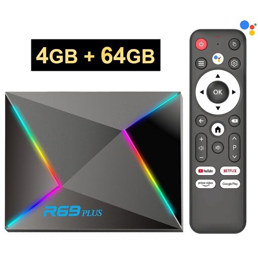 R69 Plus boîtier TV à commande vocale Ultra HD 8K Allwinner H728 Octa ...