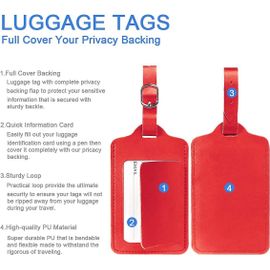 DYG Étiquettes de bagage, étiquettes d'identification de valise 2 ...