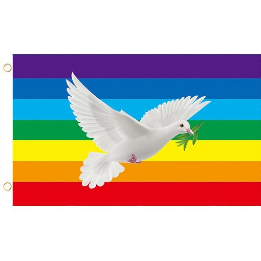 Paix Le Drapeau De La Paix Du Monde, Colombe De La Paix Bannière ...