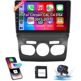 [2+64G] Carplay Android Auto Autoradio Pour Citroën C4L C4 Ds4 2013-2017,10 Pouce Touchsreen ...