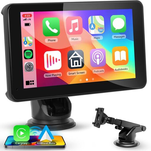 Portable Autoradio Sans Fil Carplay Android Auto, 7 Pouces Ecran ...