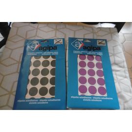 Agipa pochette étiquettes gommettes rondes autocollantes 24mm lot de 2 ...