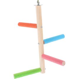 Jouets De Cage À Oiseaux Support De Perche À Oiseaux en Bois Naturel ...