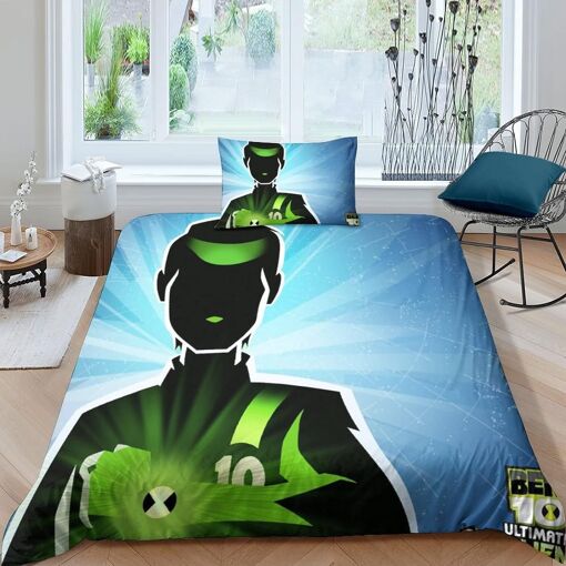 Ben 10 Hero Duvet Cover Cartoon Anime 3 Pcs Bedding Sets Soft Quilt ...