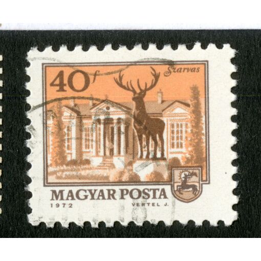 Timbre oblitéré magyar posta, szarvas, 40 f, 1972 | Rakuten