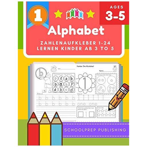Alphabet zahlenaufkleber 1-24 lernen kinder ab 3 to 5: Diese alphabet ...