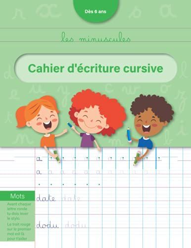 Cahier décriture cursive: Apprentissage de lécriture cursive, les ...