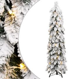 VidaXL Sapin de No?l artificiel avec 80 LED et neige floqu¿¿e 150 cm | Rakuten