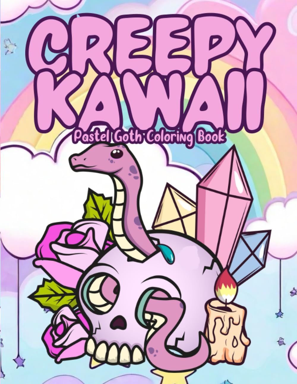 Creepy Kawaii Pastel Goth Coloring Book: Spooky Kawaii Cute And Creepy ...