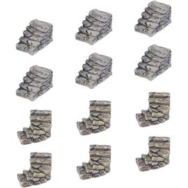 Lbgwp60-12 Pièces 2 Styles Décoration De Marches Miniatures Escaliers ...