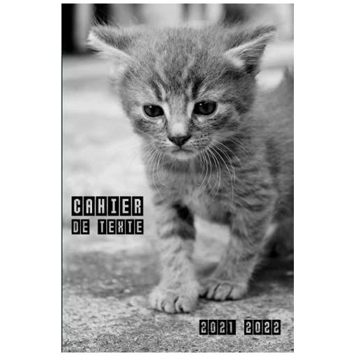 Cahier de texte 2021 2022: Cahier de texte chat plein d'images de Chats ...