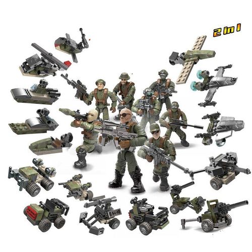 4Pcs Guerre Mondiale 2 WW2 Armée Militaire Soldat Ville Police SWAT ...