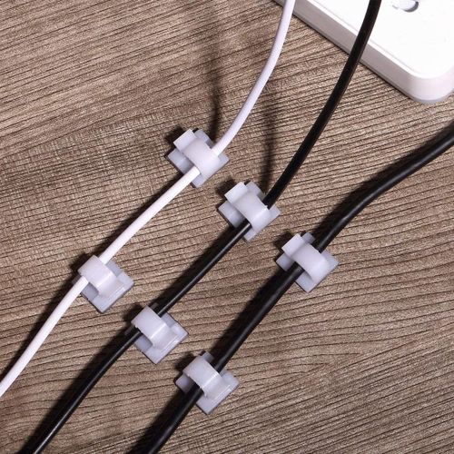 50 PCS Cable Clips, Adhesive Cable Tie, Self Adhesive Cable Clip ...