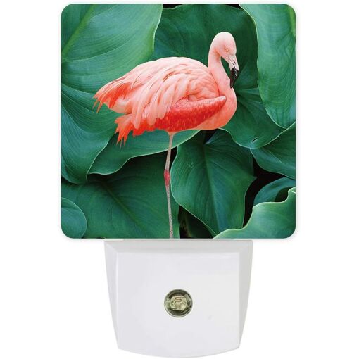 Veilleuse LED a brancher avec feuilles tropicales d'ete, plante ...