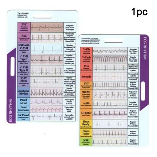 Carte de poche de rythme ECG/EKG,pour règle d'auto-mesure ECG,fils ...