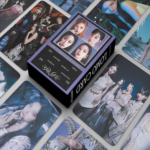 55pcs / set Kpop Twice Itzy Mamamoo Red Velvet Aespa Iu Lisa Ive Lomo Cards Nouvel album photo ...