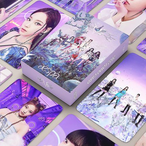 55pcs / set Kpop Twice Itzy Mamamoo Red Velvet Aespa Iu Lisa Ive Lomo Cards Nouvel album photo ...