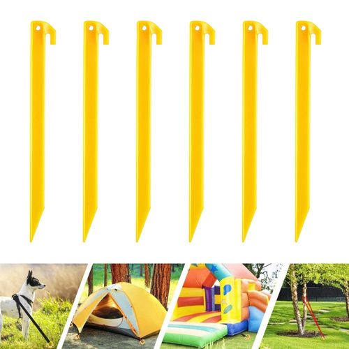 6 Pièces Piquets de Tente en Plastique Piquets de Tente de Plage ...