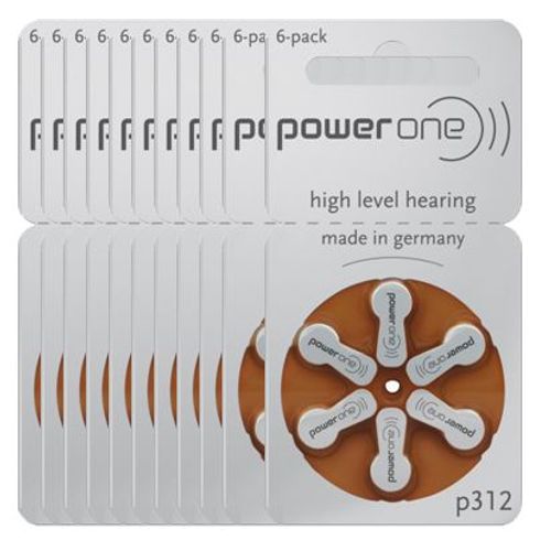 60 Piles auditive Power One 312 / pile auditive PR41/ pile pour appareil auditif | Rakuten