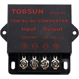 Transformateur 12v DC Power Supply Transformer DC DC Step Down Voltage Reducer 12V~24V vers 5V ...