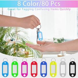 80 Pièces Porte Etiquette Clef, Porte Clés Inscriptibles, Porte ...
