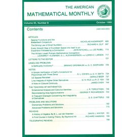 The American Mathematical Monthly, volume 95 N° 8 | Rakuten