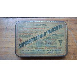 Ancienne boite metal tole medicament"suppargyres du dr faucher,ca 1900 ...
