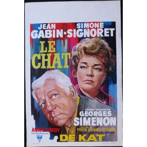 JEAN GABIN - Le Chat - Pierre Granier Deferre - 1971 - Affiche De ...