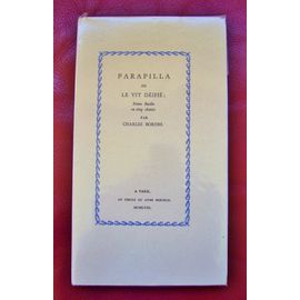 Parapilla Ou Le Vit Deifie. Poéme Badin En Cinq Chants. | Rakuten