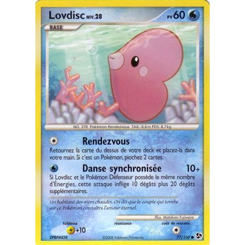 Carte Pokémon - Lovdisc Niv.28 60PV - Diamant et Perle: Duels au Sommet ...