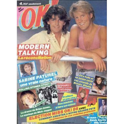 OK AGE TENDRE N° 544 : MODERN TALKING/ ROLLING STONES/ SABINE PATUREL ...