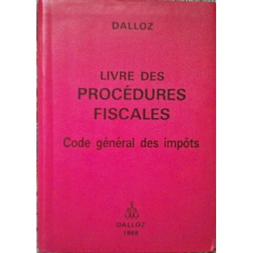 Livre des procédures fiscales - code général des impôts | Rakuten