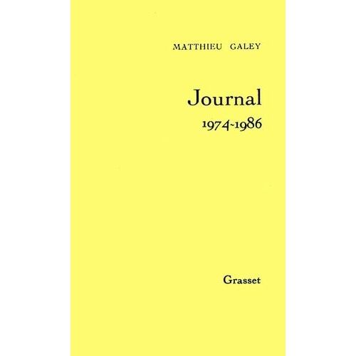 Journal / Matthieu Galey Tome 2 - Journal, 1974-1986 | Rakuten