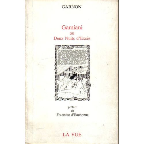 Gamiani ou deux nuits d'exces - Littérature | Rakuten