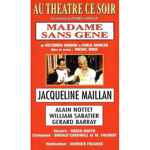 Madame sans gêne - Au théâtre ce soir - VHS | Rakuten