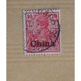 Timbre oblitéré allemagne, reichspost avec en surimpression indication ...