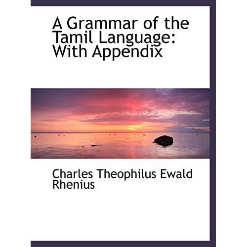 A Grammar Of The Tamil Language: With Appendix | Rakuten