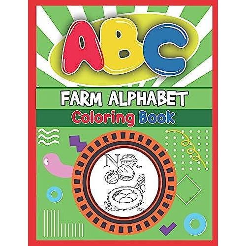 ABC Farm Alphabet Coloring Book: ABC Farm Alphabet Activity Coloring ...