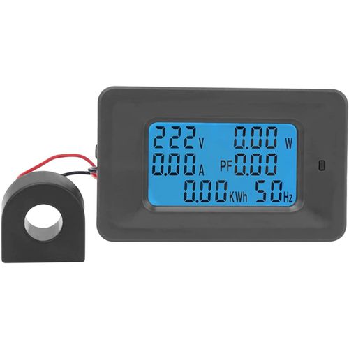 AC Current Voltage Amperage Power Energy Panel Meter, 6 en 1 Digital LCD Meter Voltage 110-250V ...